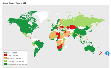 Trade Partners Map - Nigeria Foreign Trade Monitor